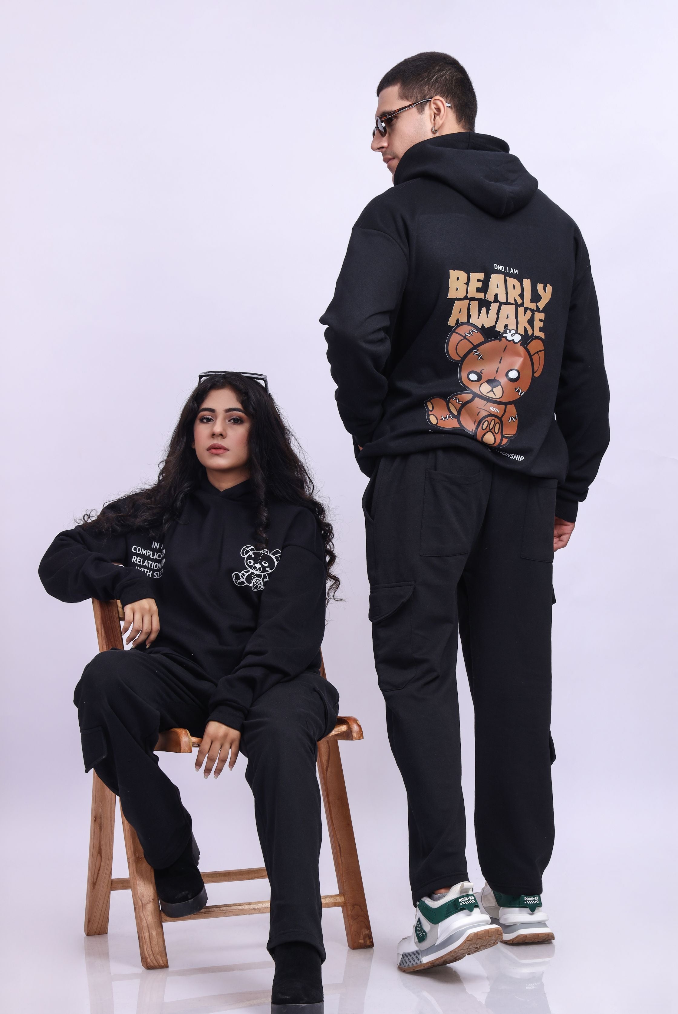BEARLY AWAKE OVERSIZED HOODIE - Kotton Fruit