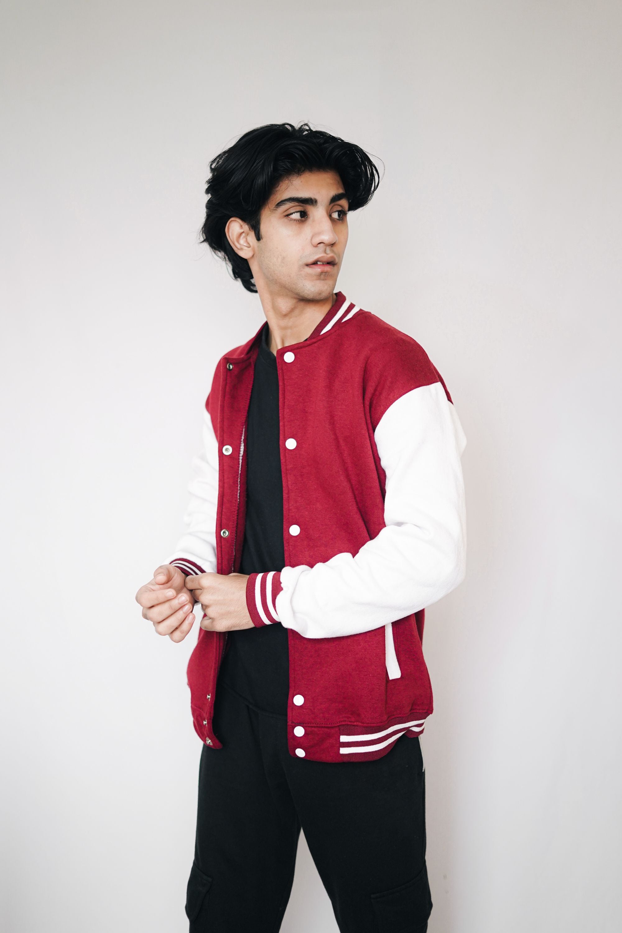 Varsity Bomber Jacket - Maroon | Kotton Fruit - Kotton Fruit
